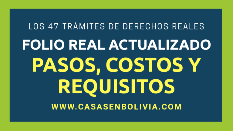 1) Folio Real Actualizado - CasasenBolivia