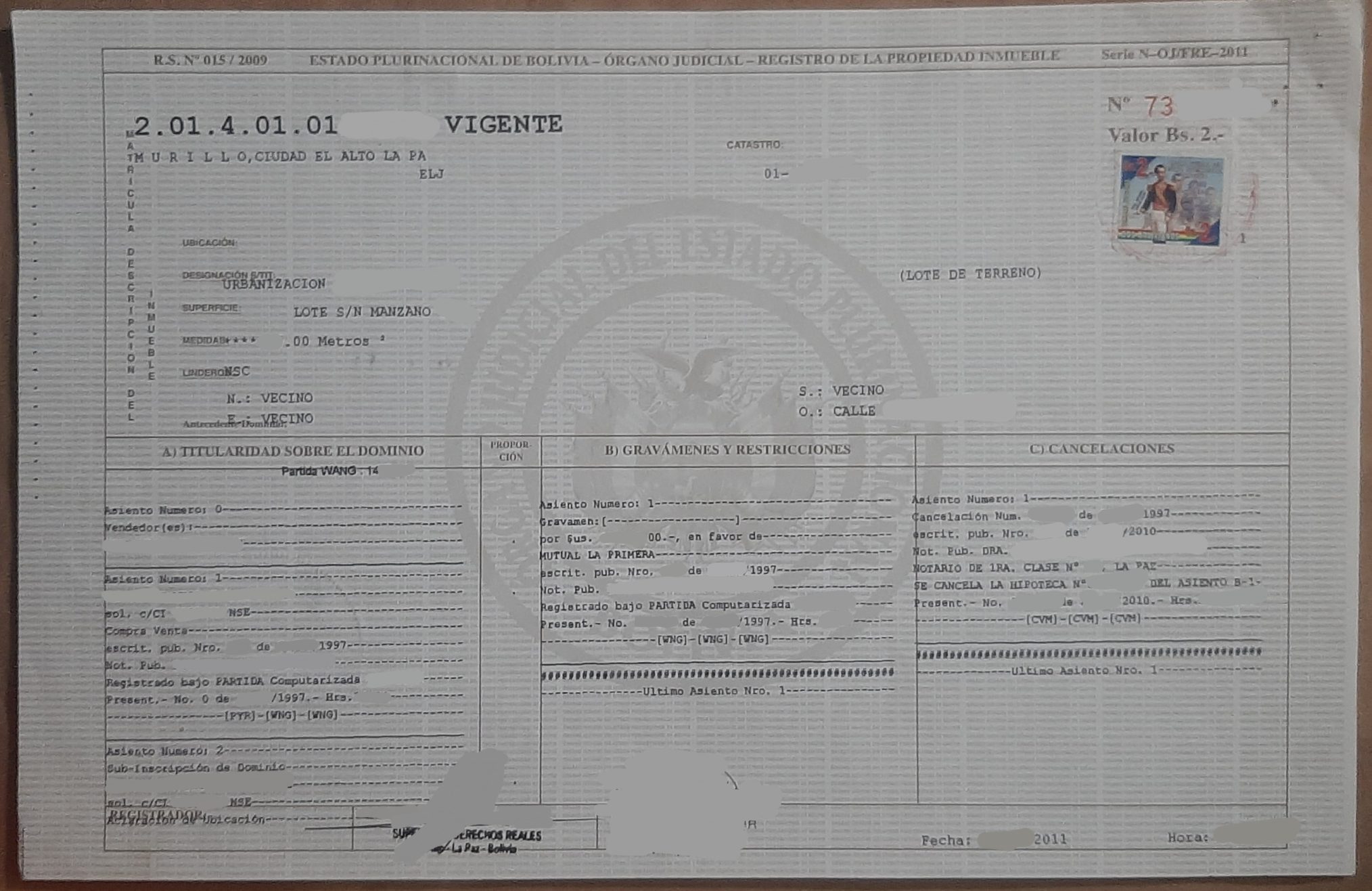 El Folio Real en Bolivia, Pasos, Requisitos y Todos los Detalles ...